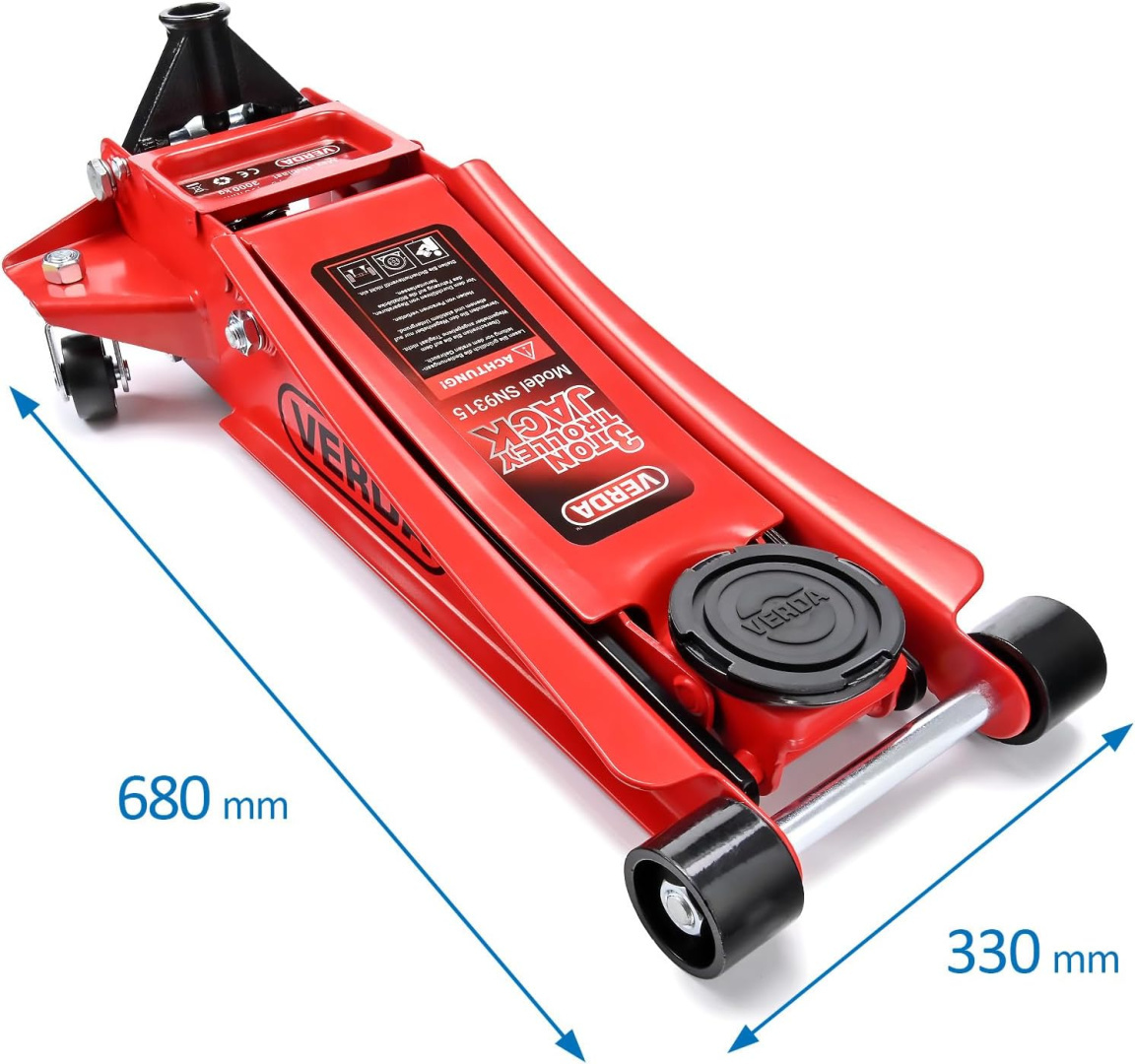Verda Tiefer Wagenheber 3t Rangierwagenheber 75 - 515 mm mit ...